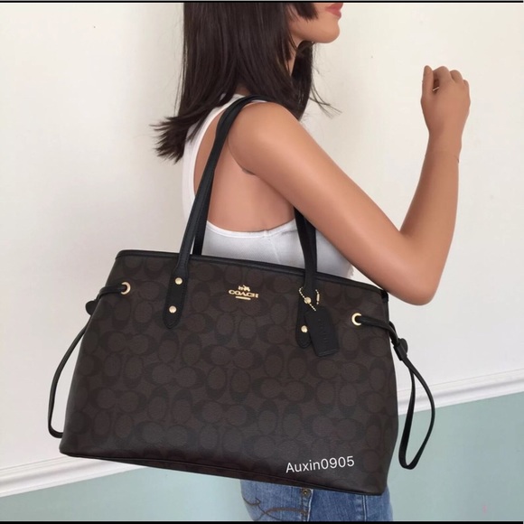 Coach | Bags | Coach Drawstring Carryall In Signature Nwt | Poshmark